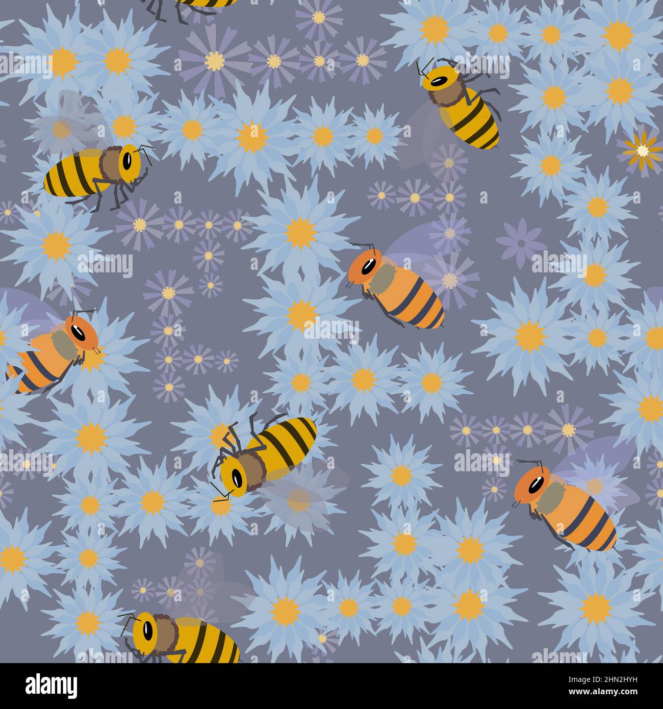 pattern insects and flowers without background Stock Vector Image & Art ...