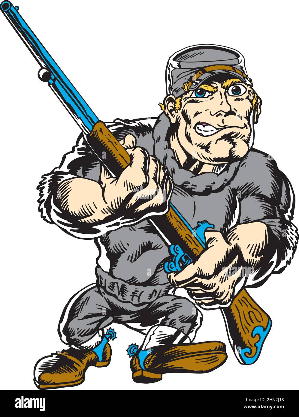 Rebel Mascot Strut Vector Illustration Stock Vector Image & Art - Alamy
