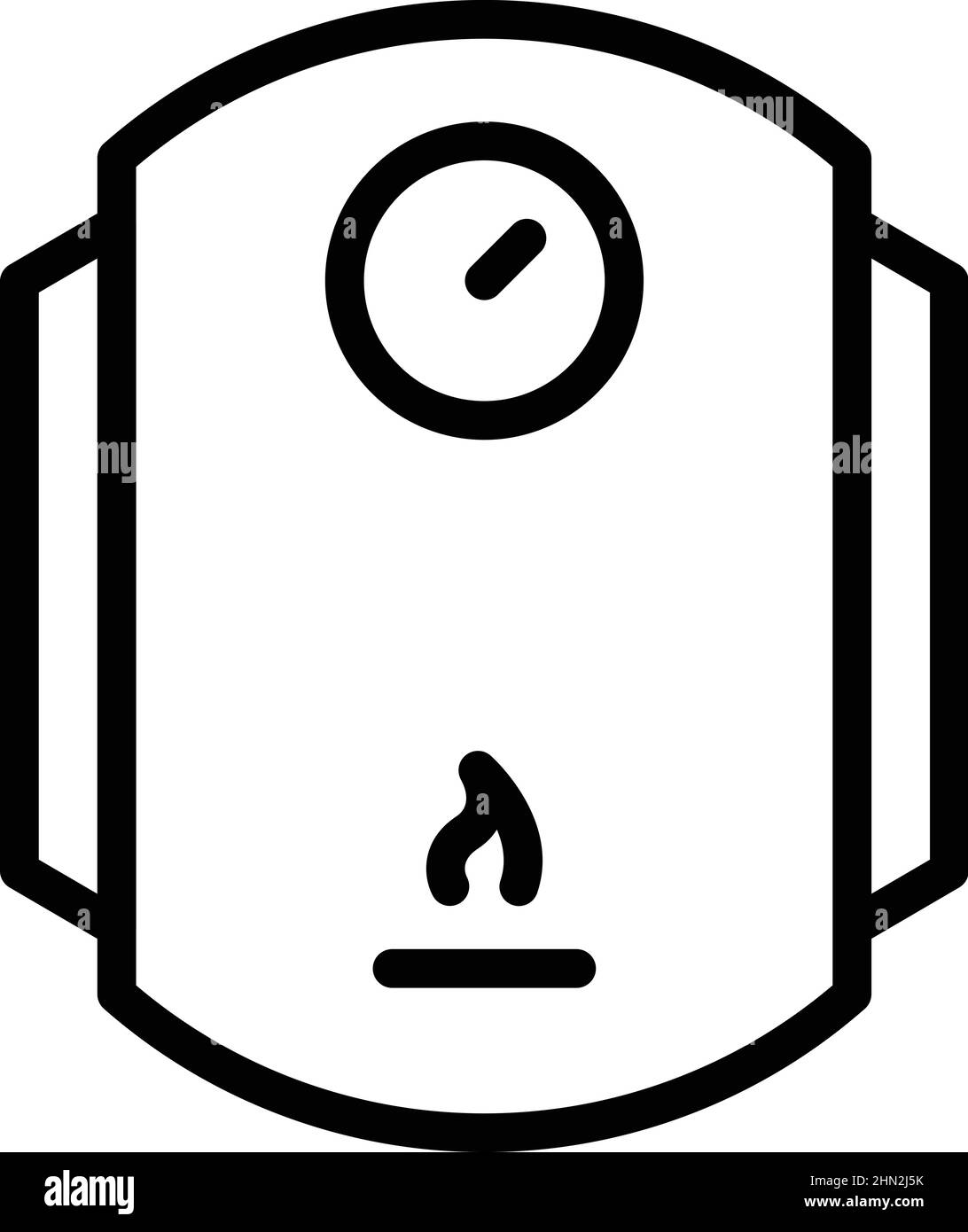 House gas boiler icon outline vector. Heater water. Energy system Stock ...