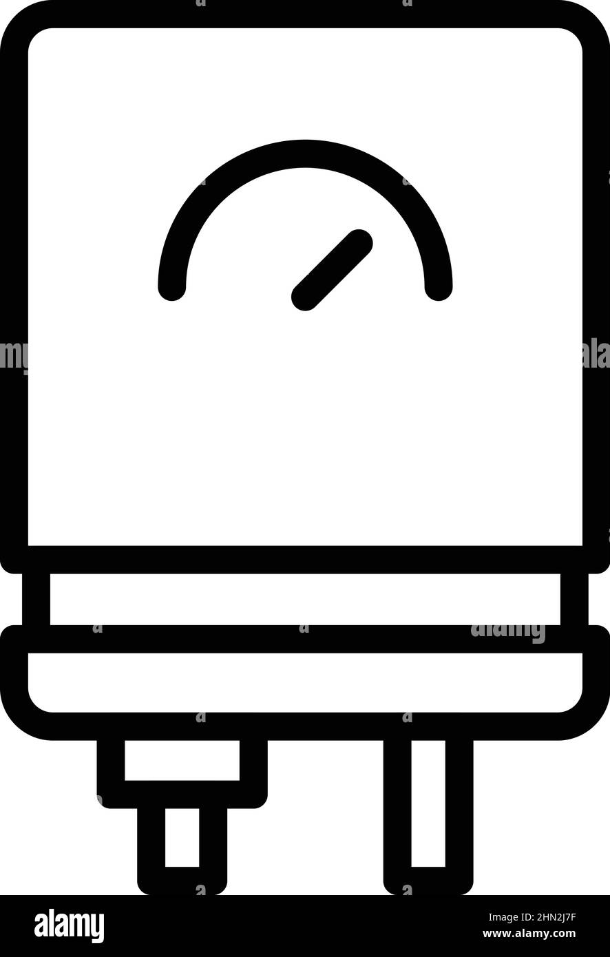 Gas boiler equipment icon outline vector. System energy. Thermal fire ...