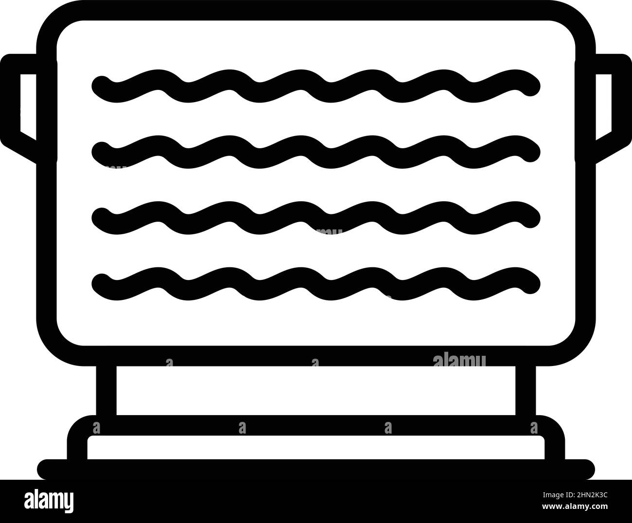 Gas radiator icon outline vector. Electric heater. Home heat Stock ...