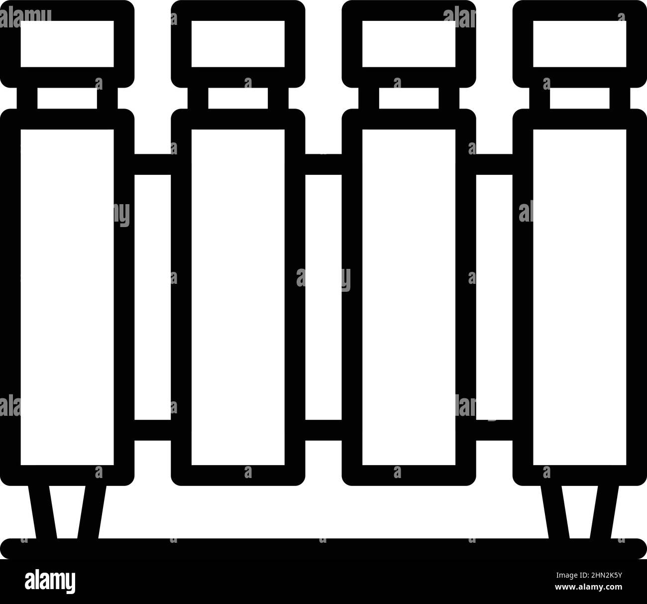 Household radiator icon outline vector. Home heat. Fireplace wall Stock ...