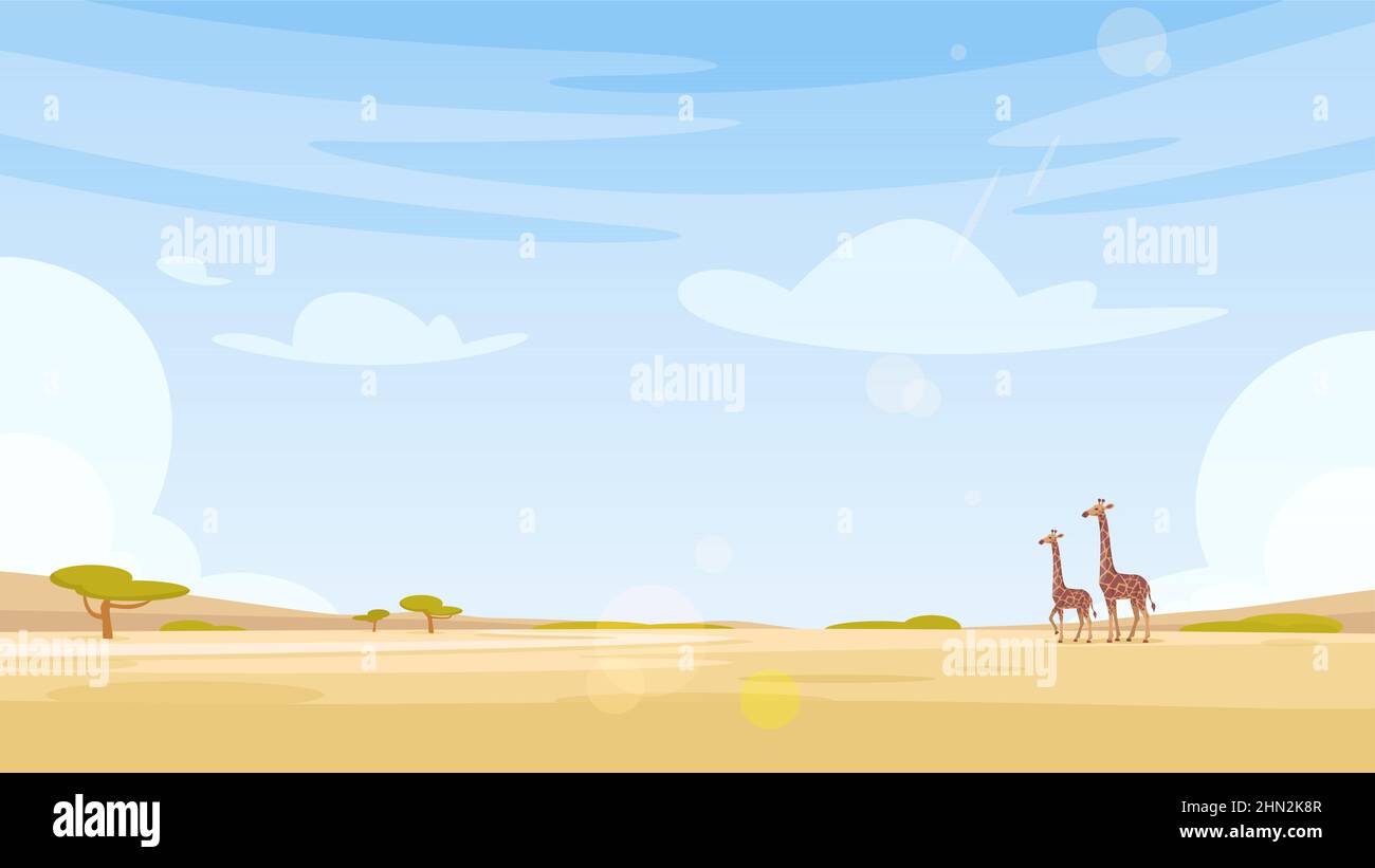 Cartoon illustration scene african safari hi-res stock photography and ...
