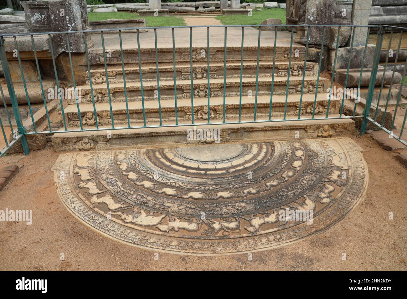 Moonstone at Abhayagiri Monastery in Sri Lanka Stock Photo - Alamy