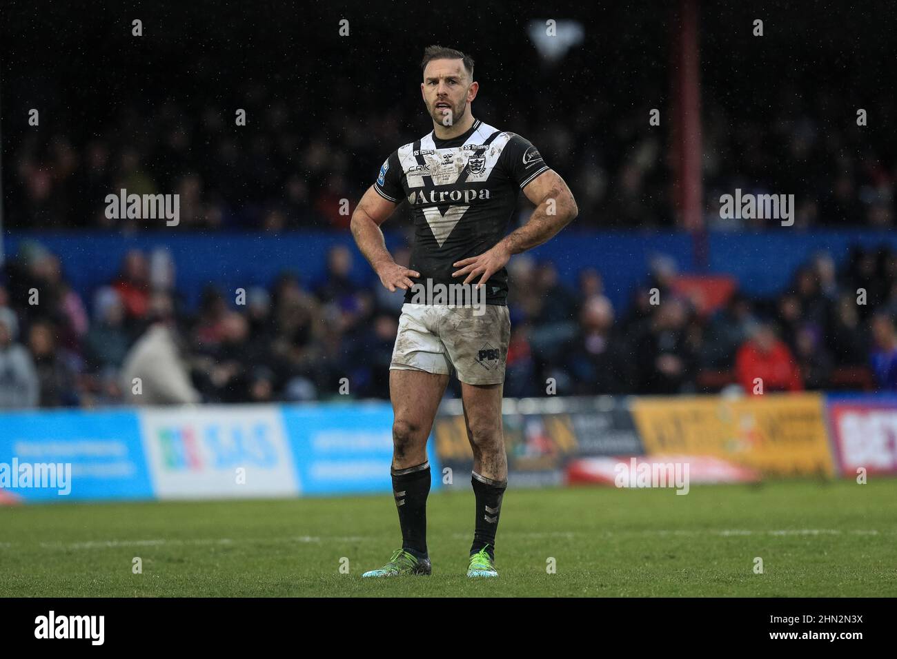 Luke Gale #7 of Hull FC stands with hands on hips during the game Stock ...