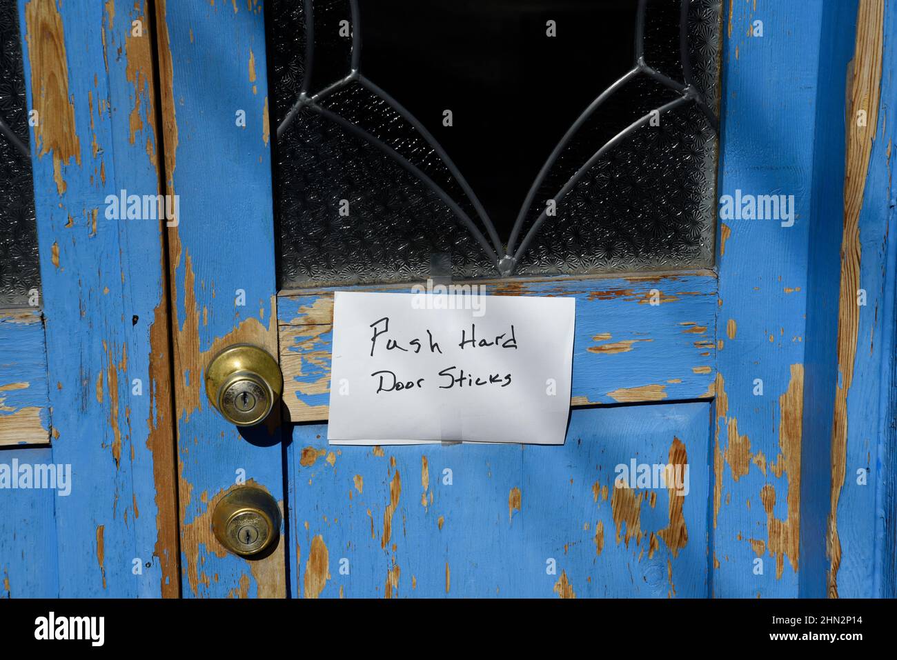 Push door sign hi-res stock photography and images - Alamy