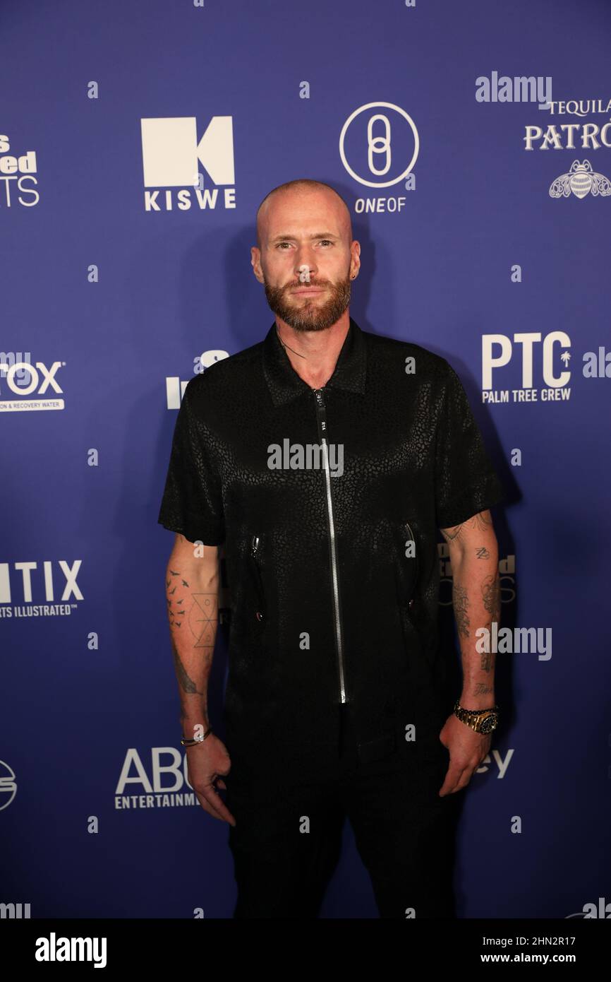 Los Angeles, USA. 12th Feb, 2022. Oliver Trevena arrives at Sports ...