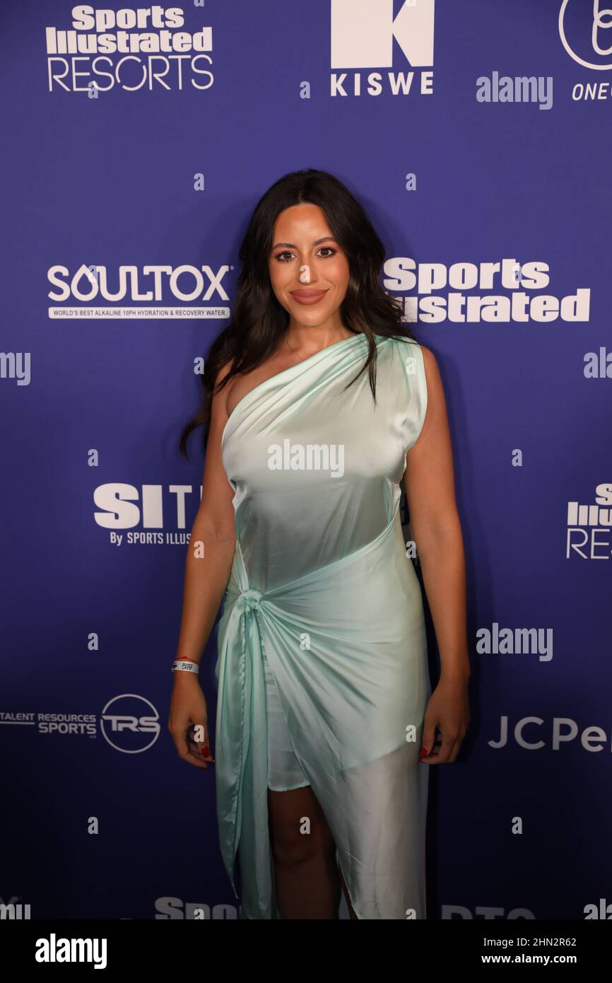 Los Angeles, USA. 12th Feb, 2022. Naz Perez arrives at Sports ...