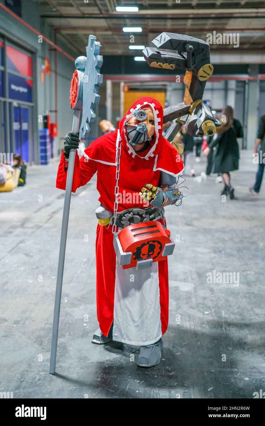Madrid, Spain. 13th Feb, 2022. A cosplayer poses during the 'Japan ...