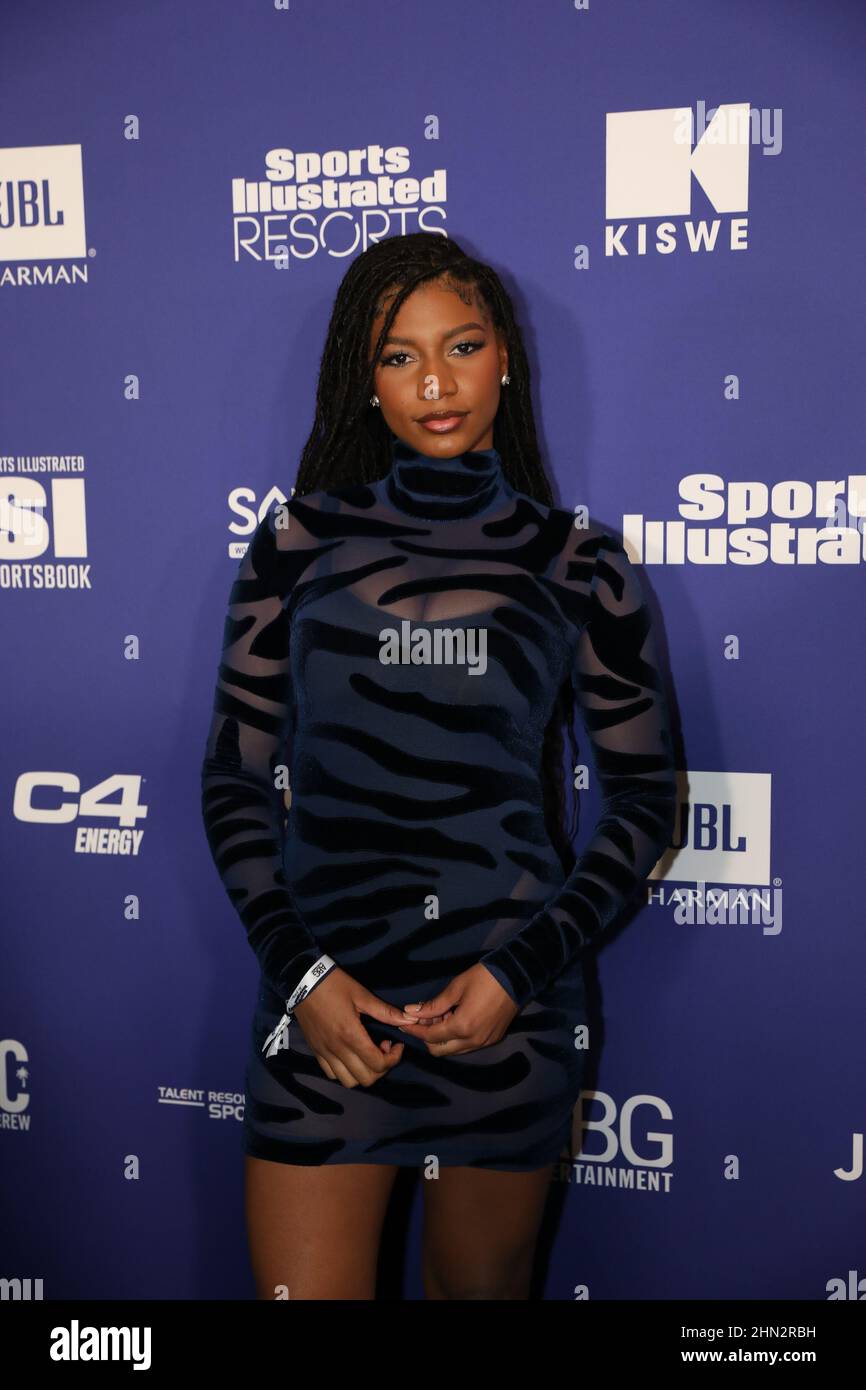 Taylor Rooks arrives at Sports Illustrated The Party x Palm Tree Crew ...