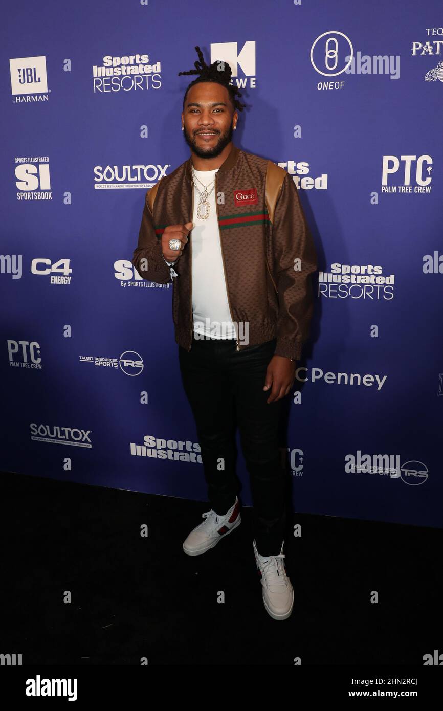 Los Angeles, USA. 12th Feb, 2022. Terrell Ray "T. J." Ward Jr. arrives ...