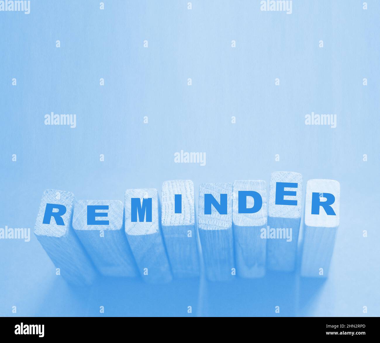 REMINDER word made with building blocks. Schedule concept Stock Photo ...