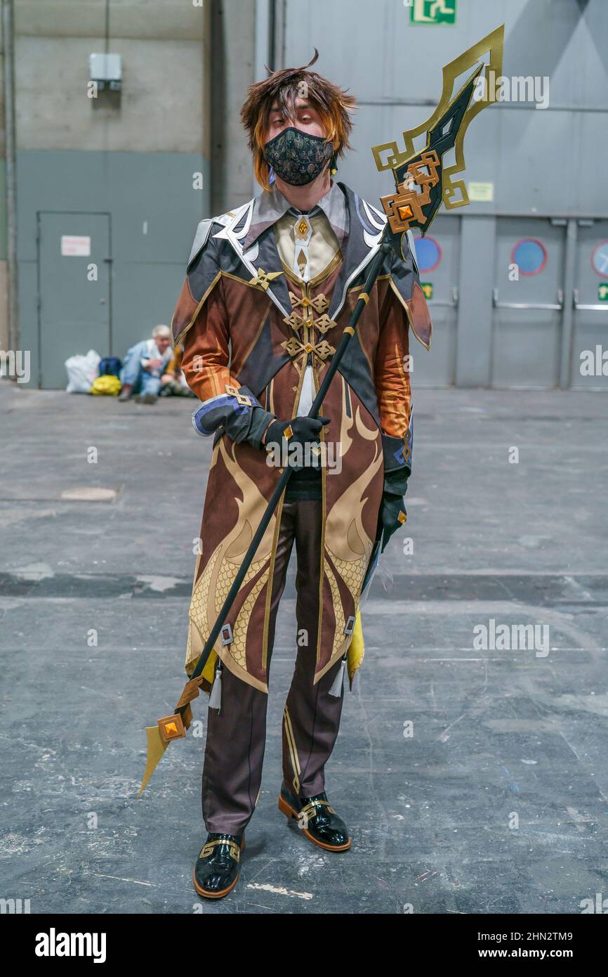 A cosplayer poses during the 'Japan Weekend Madrid 2022' fair at IFEMA ...