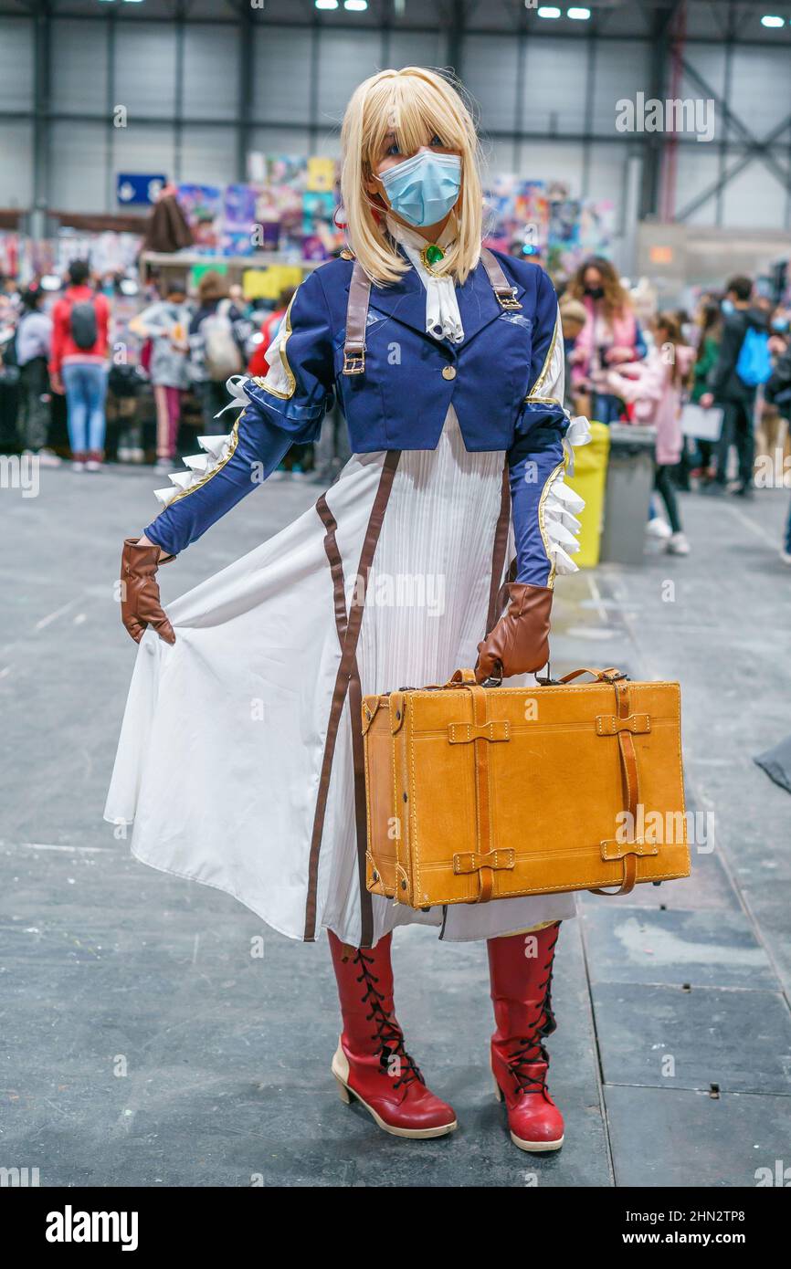 A cosplayer poses during the 'Japan Weekend Madrid 2022' fair at IFEMA ...