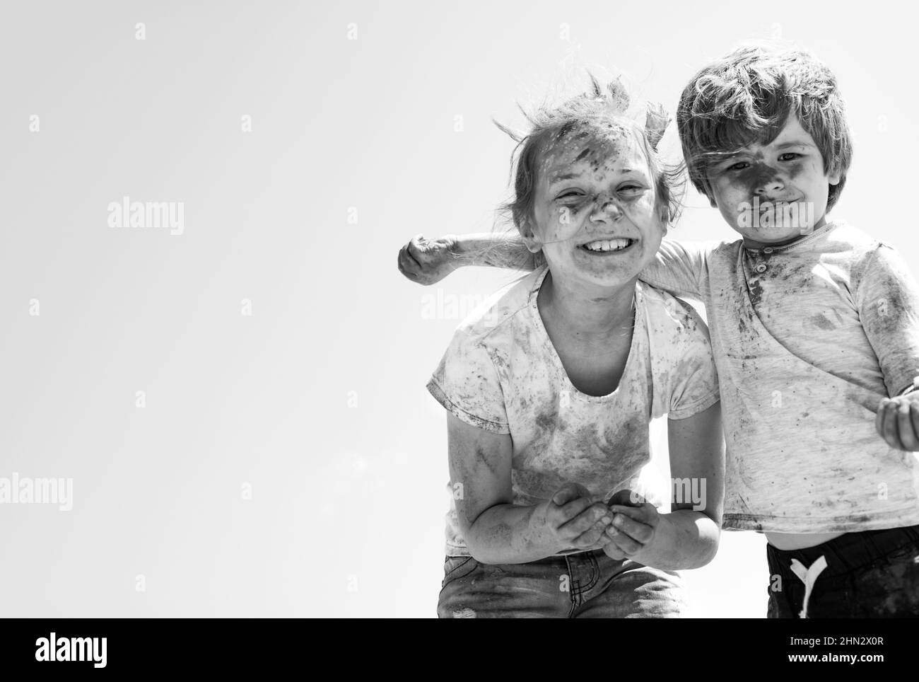 Face smeared Black and White Stock Photos & Images - Alamy