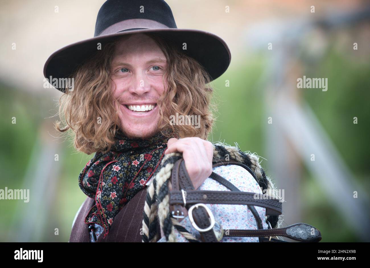 Handsome young cowboy hi-res stock photography and images - Alamy