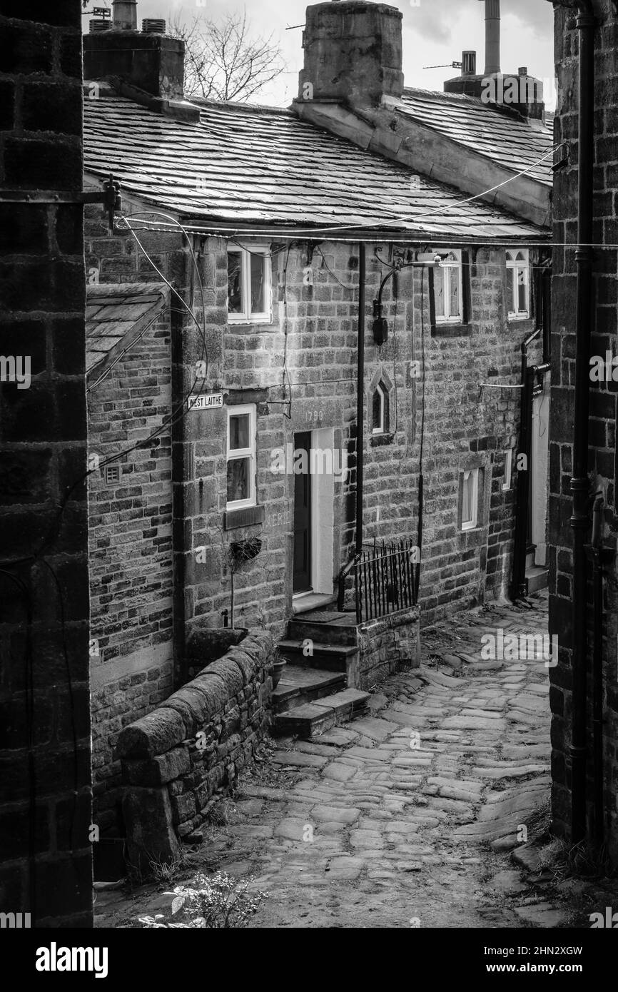 Heptonstall village Calderdale. West Yorkshire, England, UK Stock Photo ...