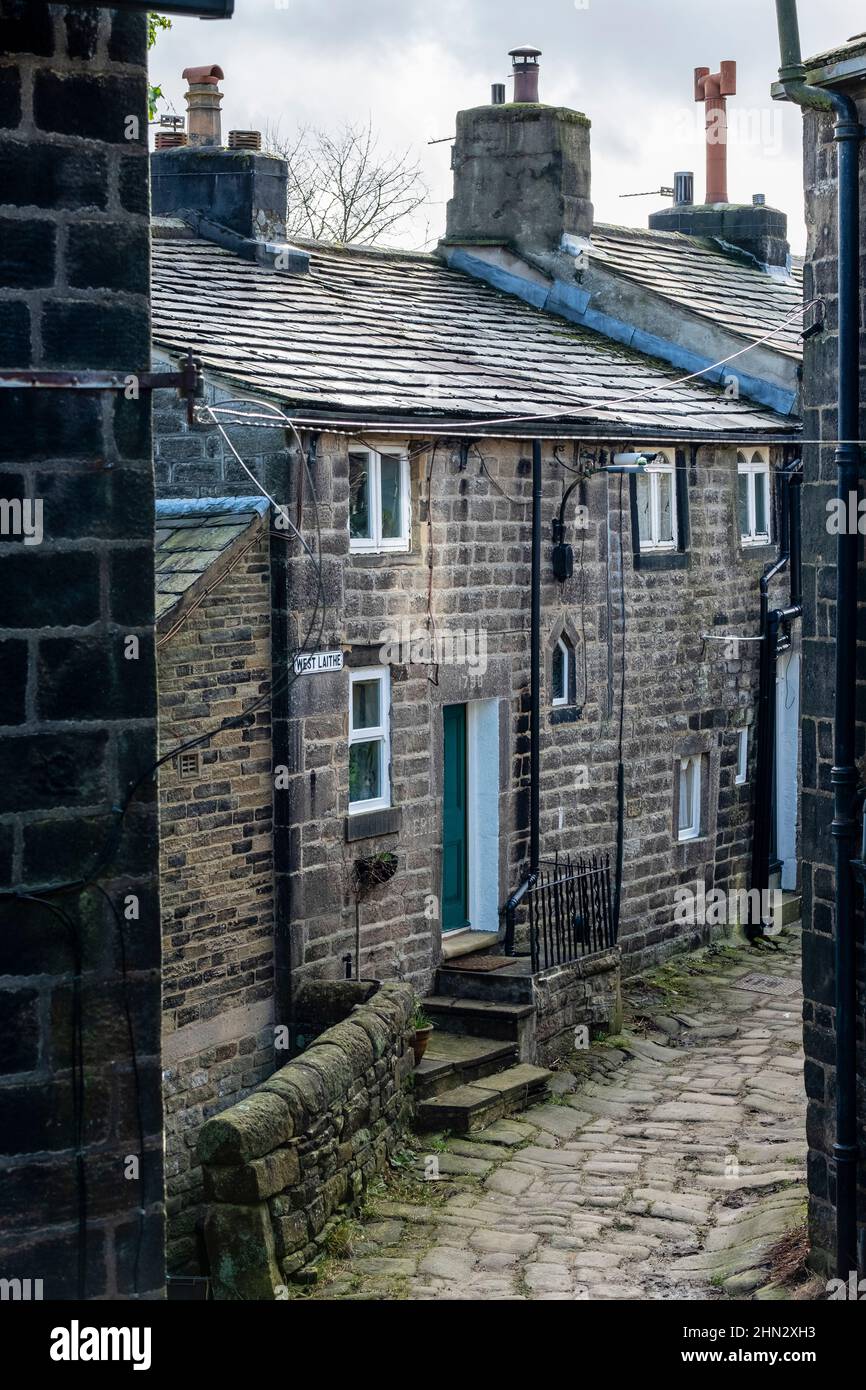 Heptonstall village Calderdale. West Yorkshire, England, UK Stock Photo ...