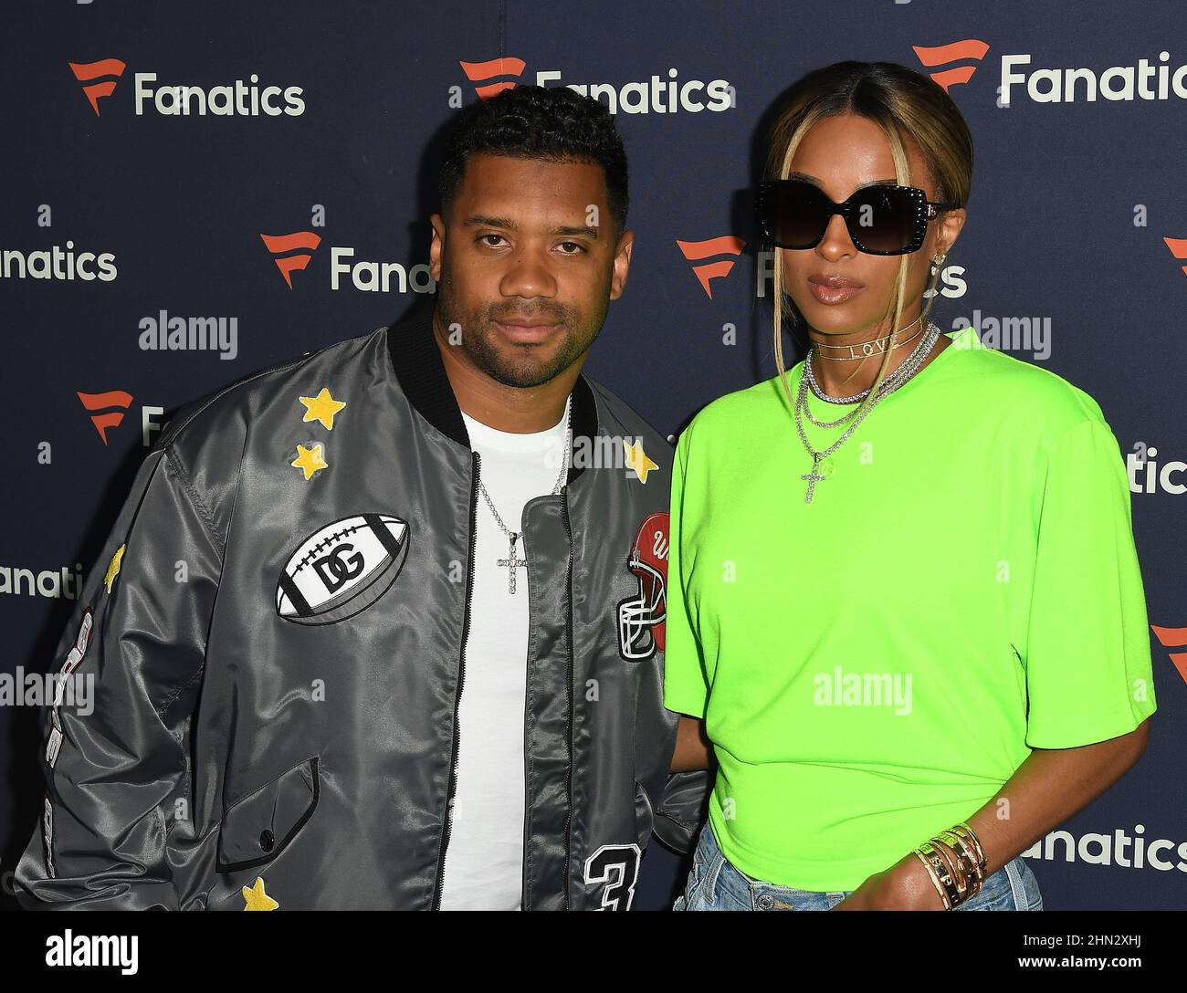 Culver City, USA. 12th Feb, 2022. Russell Wilson and Ciara attend ...