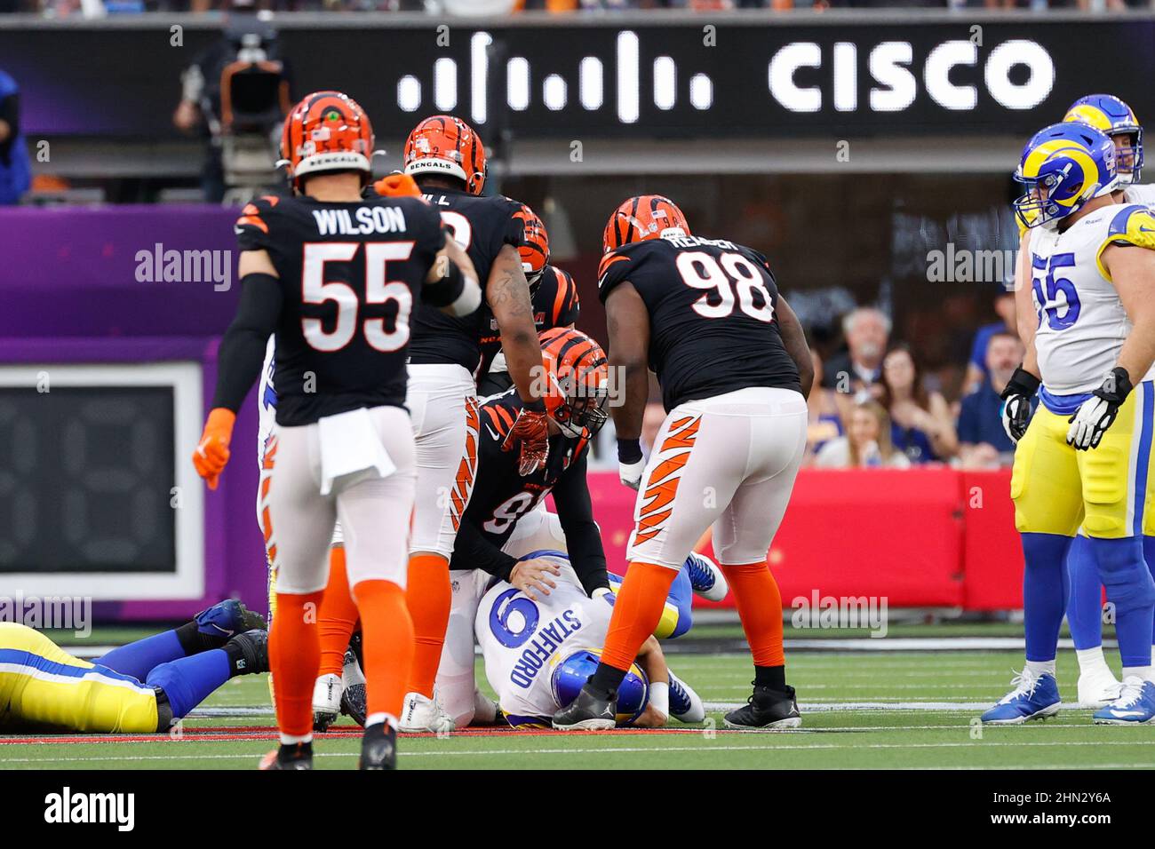 Matthew stafford super bowl hi-res stock photography and images - Alamy