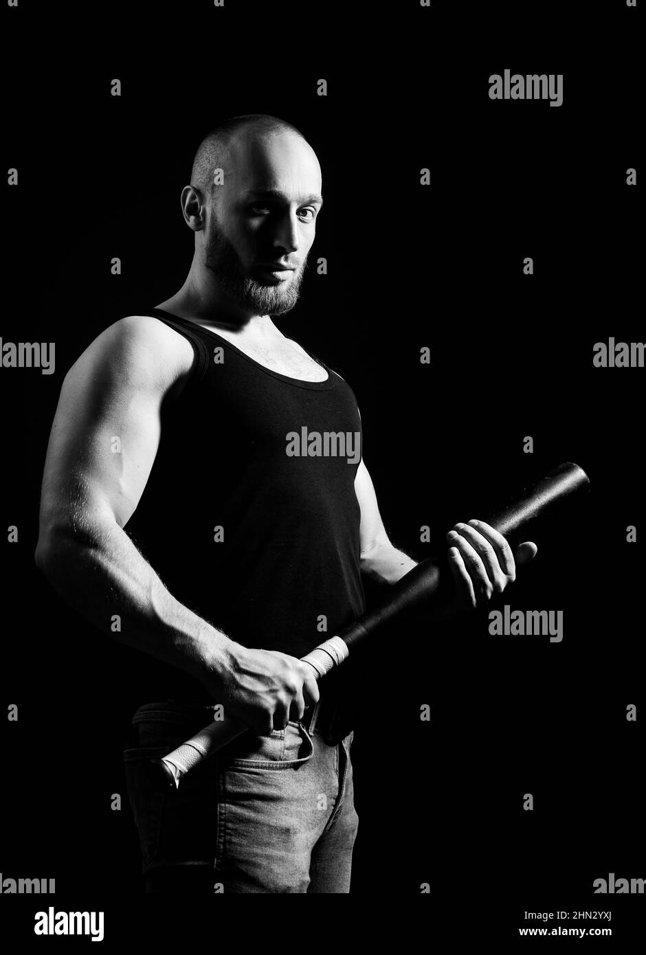Baseball bat gang violence Black and White Stock Photos & Images - Alamy