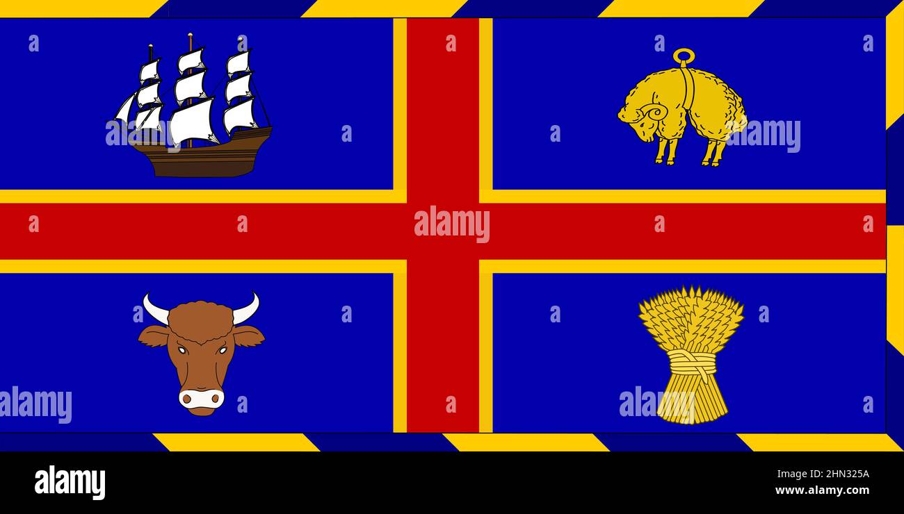 Top view of flag Adelaide, Australia. Australian travel and patriot ...