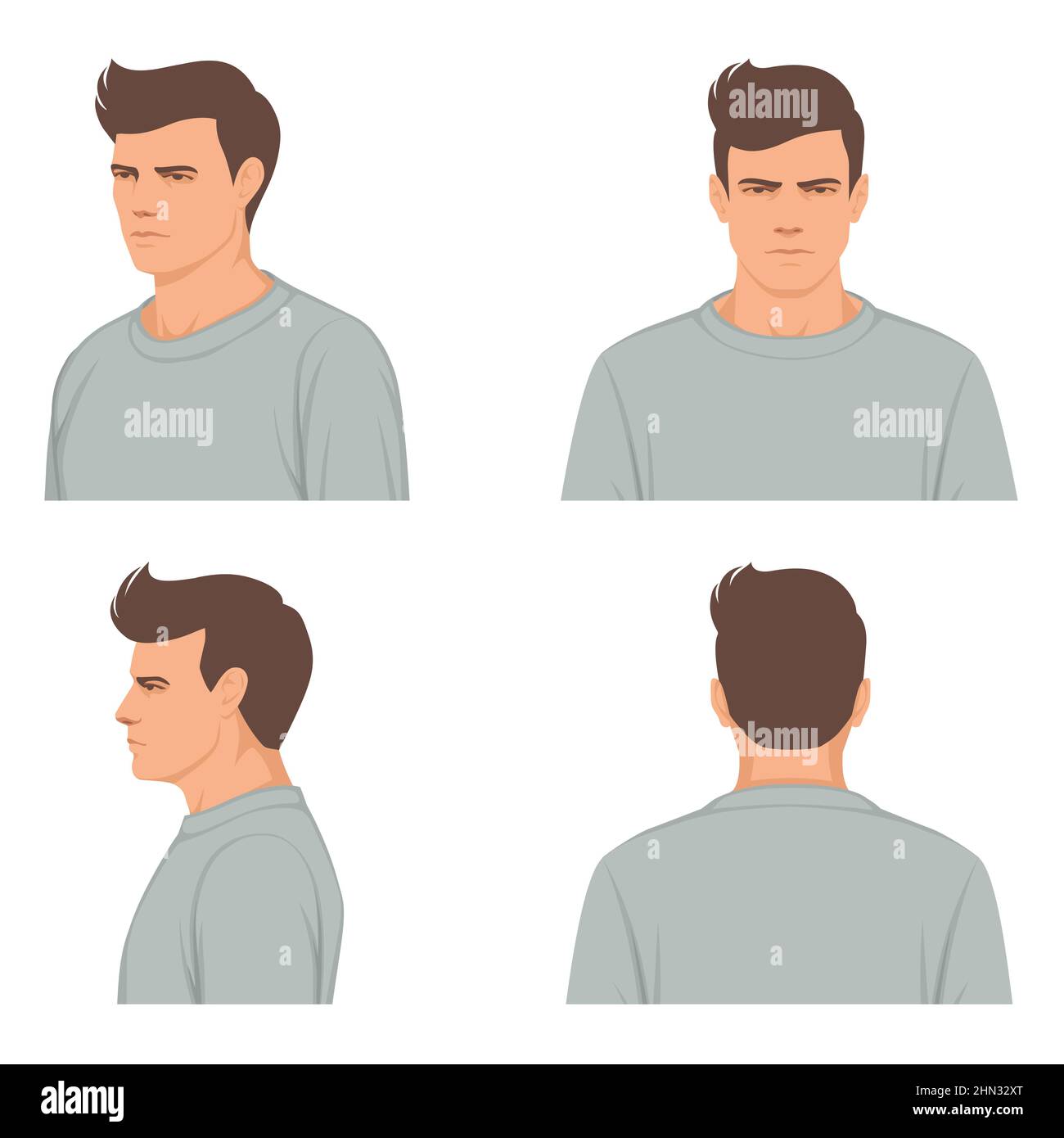 Girl Face Front Profile