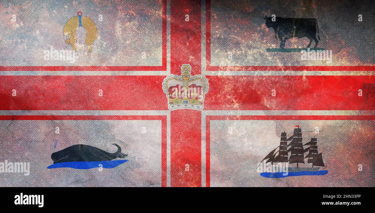 Top view of Melbourne, Australia retro flag with grunge texture ...