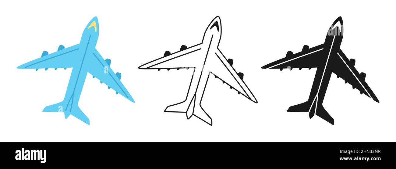 Plane stencil Stock Vector Images - Alamy