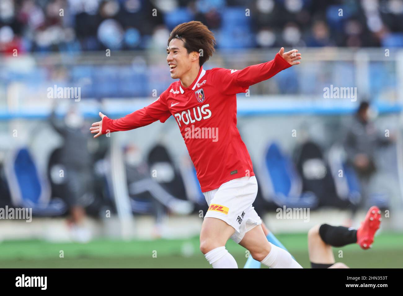 Nissan Stadium, Kanagawa, Japan. 12th Feb, 2022. Ataru Esaka (Reds ...