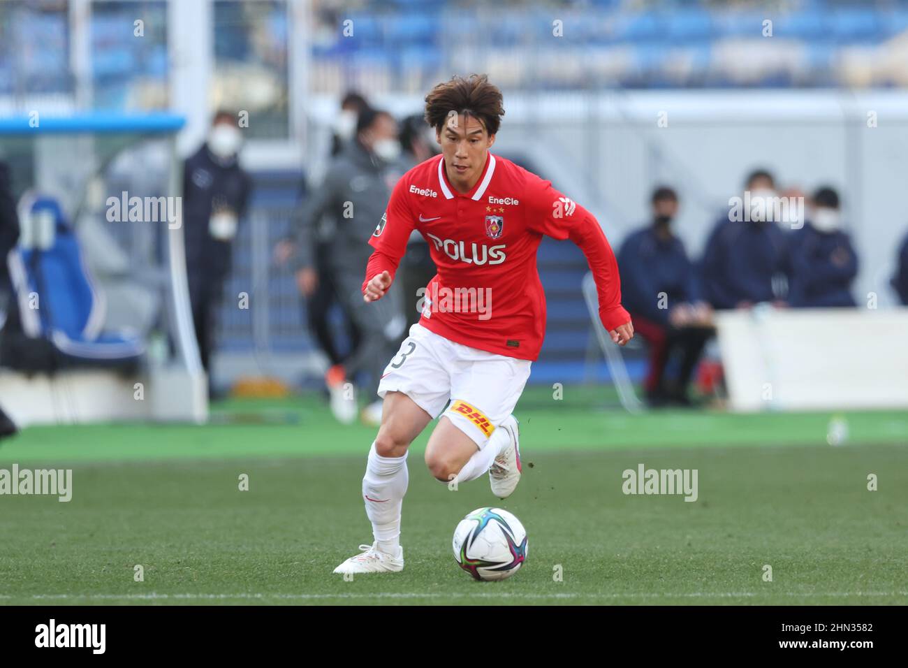 Nissan Stadium, Kanagawa, Japan. 12th Feb, 2022. Ataru Esaka (Reds ...