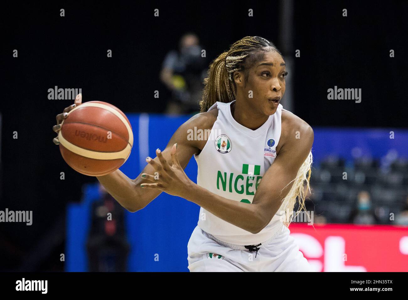 Belgrade, Serbia, 13th February 2022. Promise Amukamara of Nigeria in ...