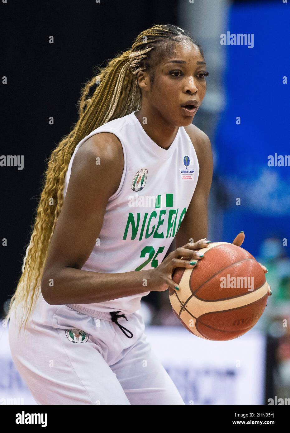Belgrade, Serbia, 13th February 2022. Victoria Macaulay of Nigeria ...