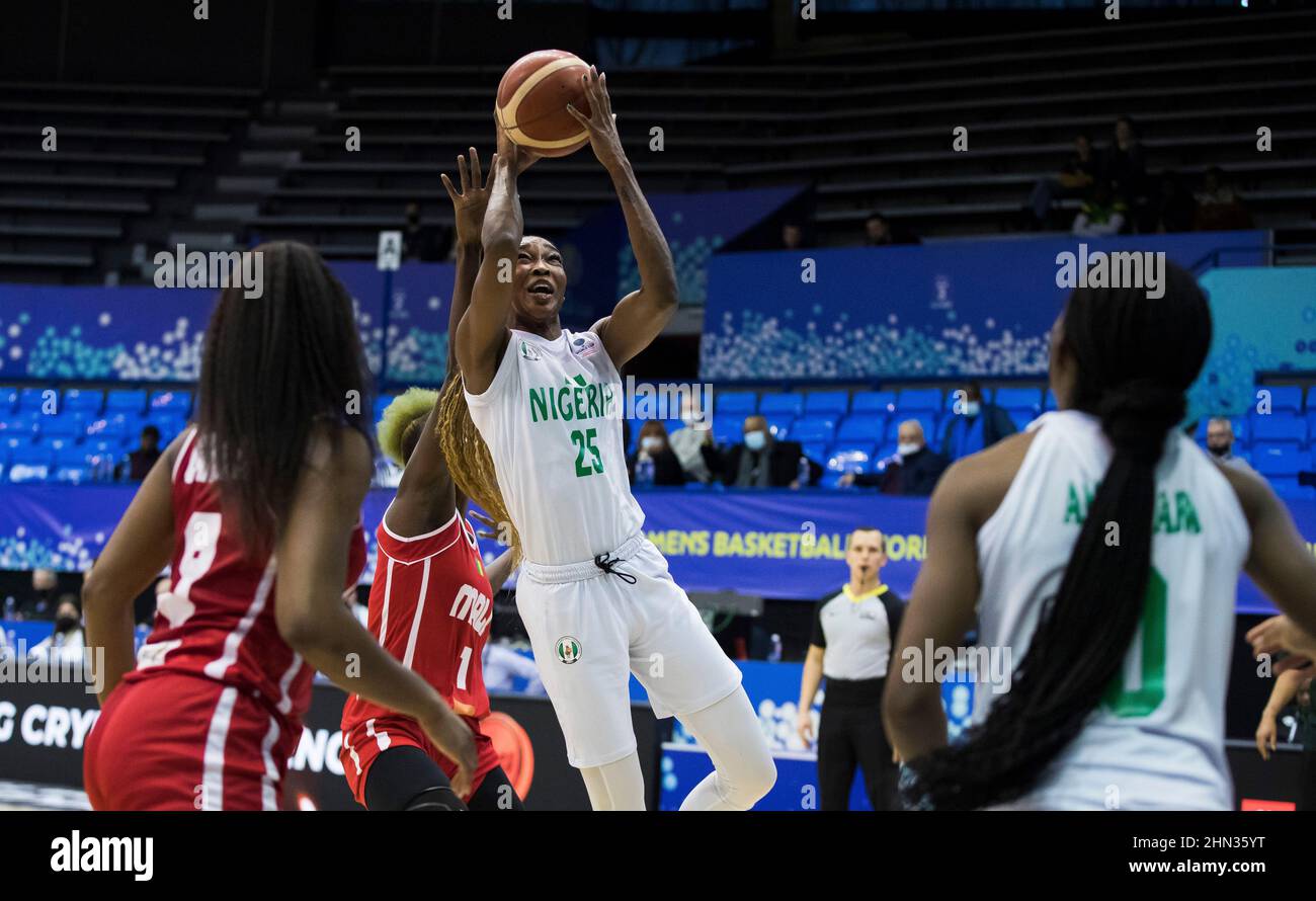 Belgrade, Serbia, 13th February 2022. Victoria Macaulay of Nigeria in ...