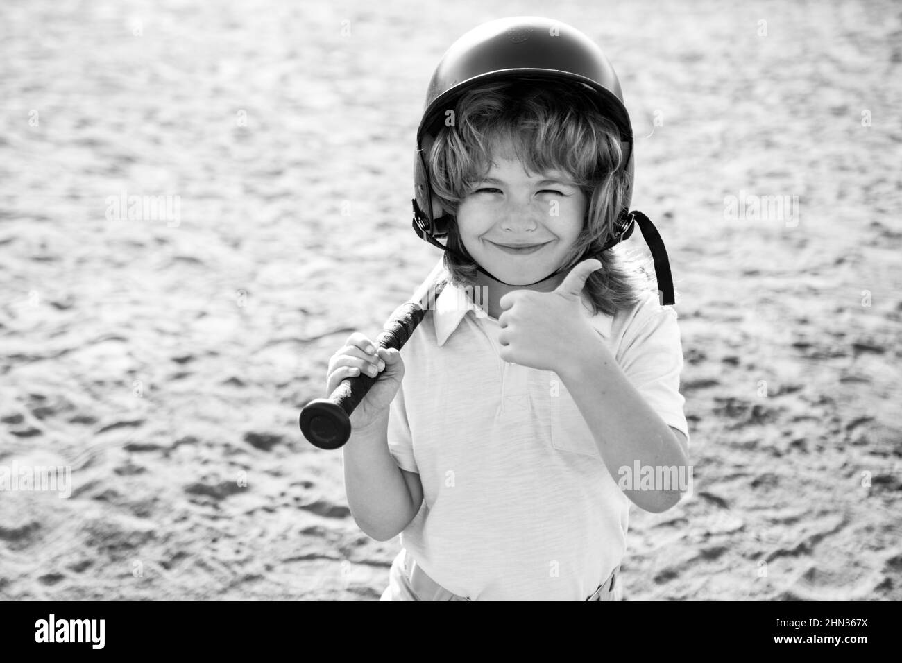 Child playing Baseball. Batter in youth league getting a hit. Boy kid ...