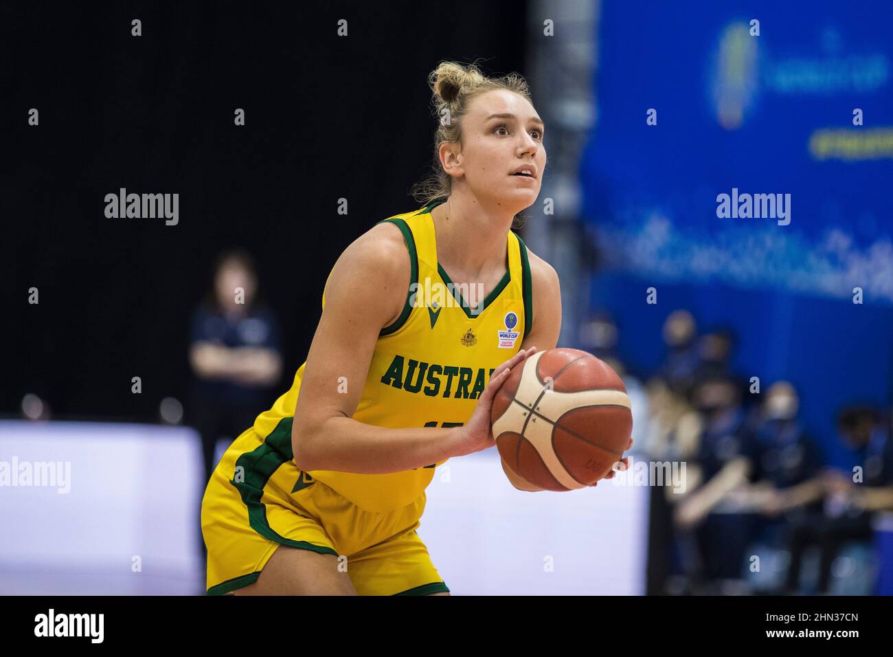 Belgrade, Serbia, 13th February 2022. Alanna Smith of Australia shoots ...