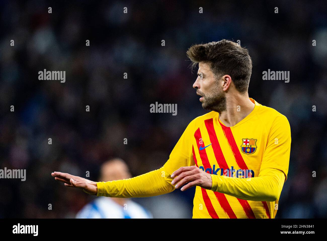 Barcelona, Spain. 13th Feb, 2022. Gerard Pique (FC Barcelona) is pictured during La Liga soccer ...