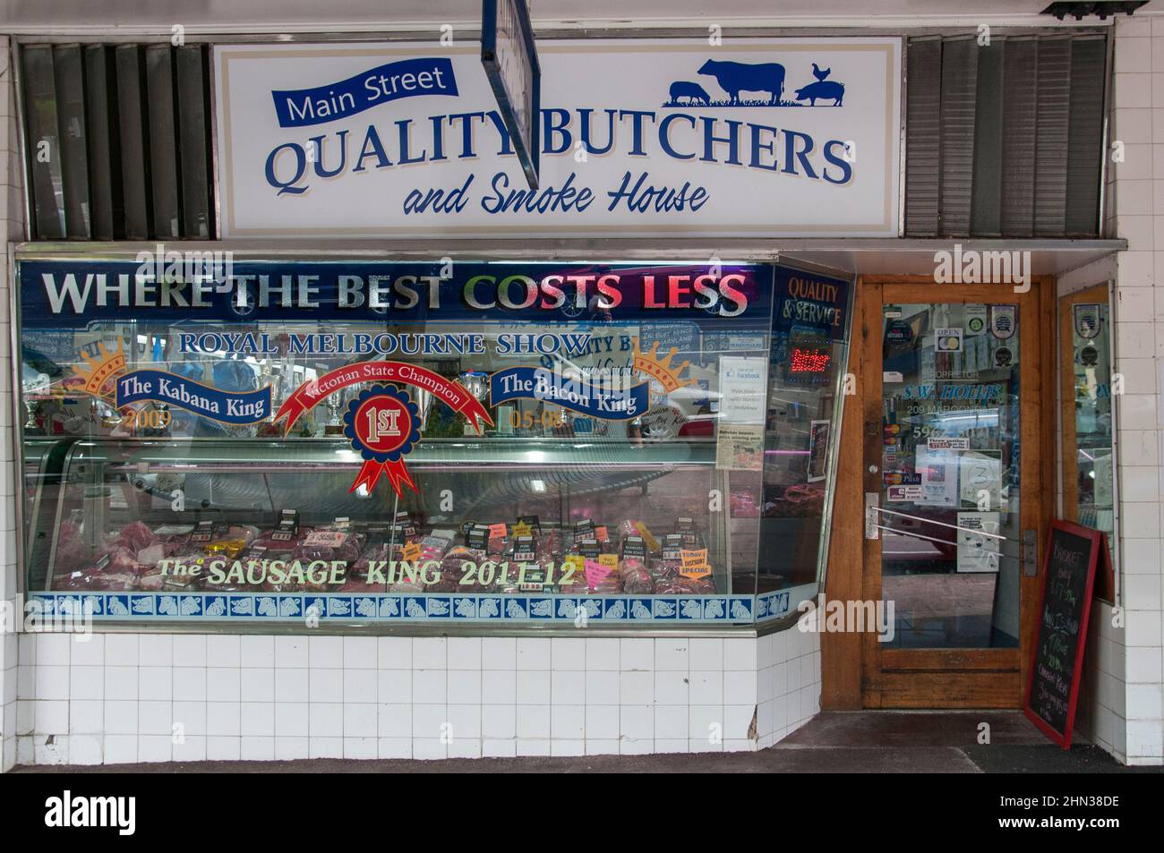 Old-fashioned butcher's store, Healesville, Victoria, Australia Stock ...