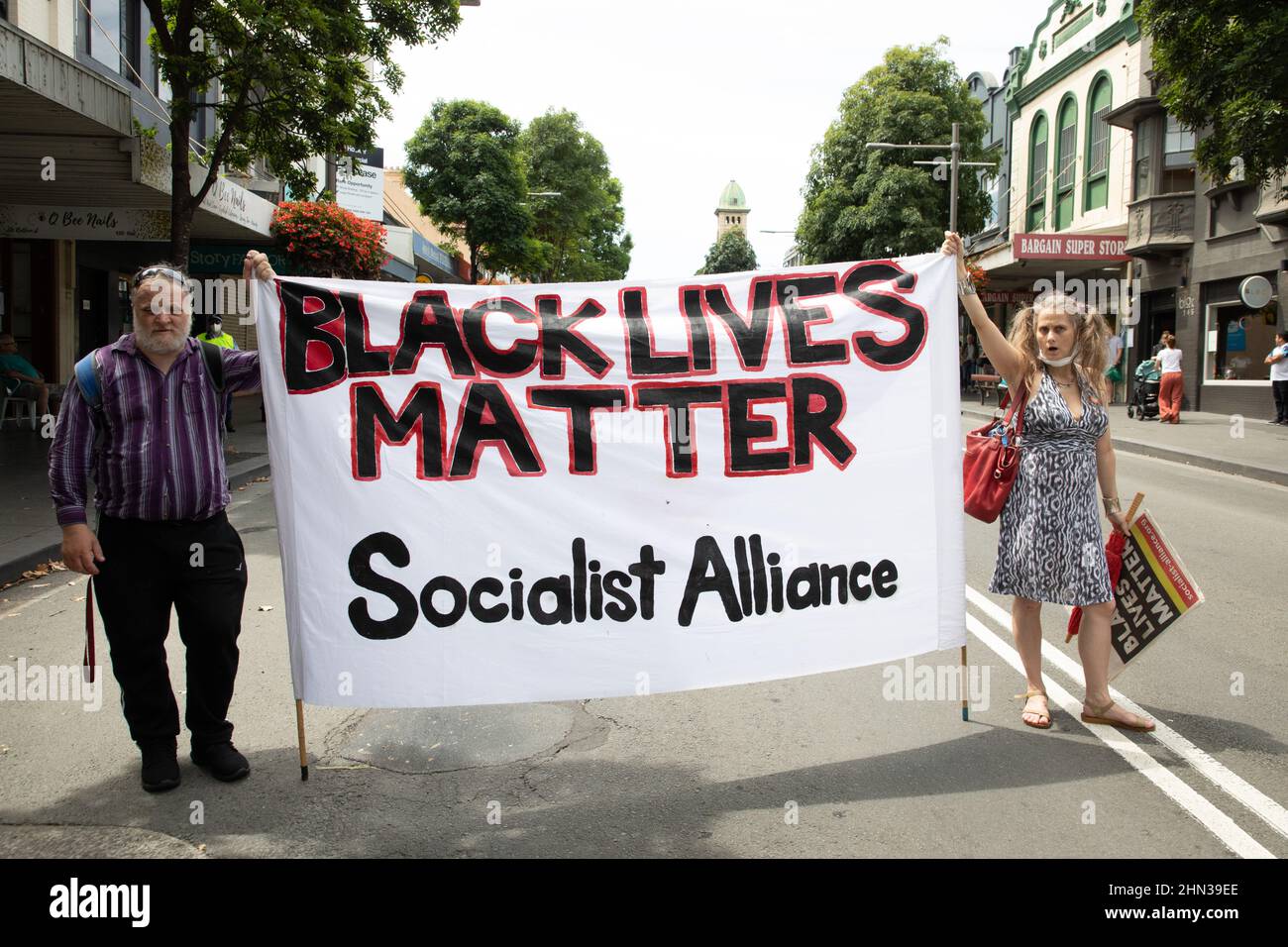 Sydney, Australia. 14 February 2022. Supporters assembled in TJ Hickey ...