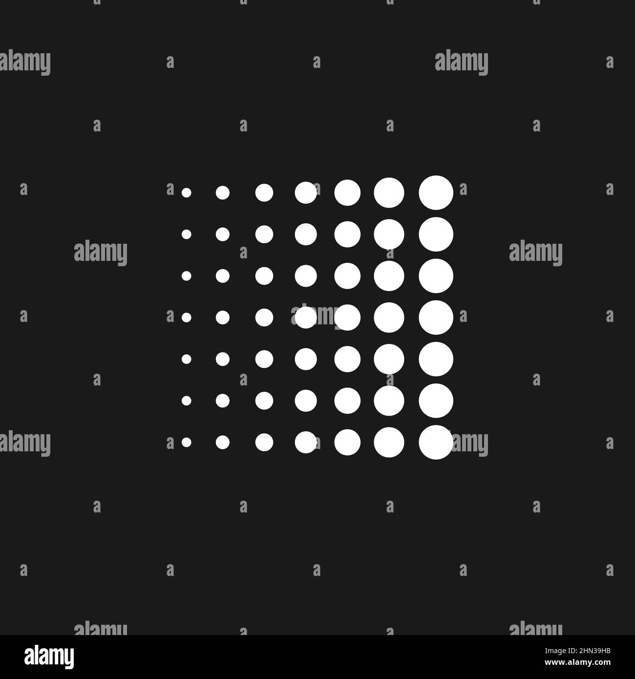 Retrowave aesthetics, square from dots. Synthwave black and white ...