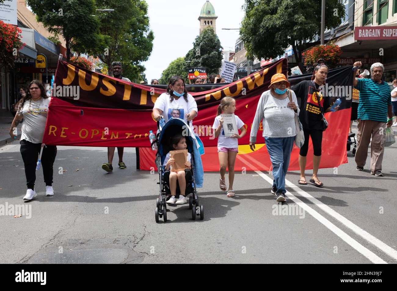Sydney, Australia. 14 February 2022. Supporters assembled in TJ Hickey ...