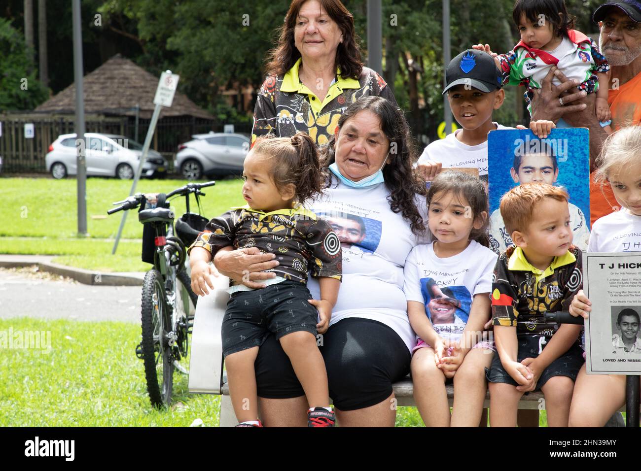 Sydney, Australia. 14 February 2022. Supporters assembled in TJ Hickey ...