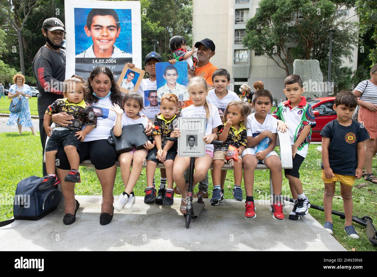 Sydney, Australia. 14 February 2022. Supporters assembled in TJ Hickey ...