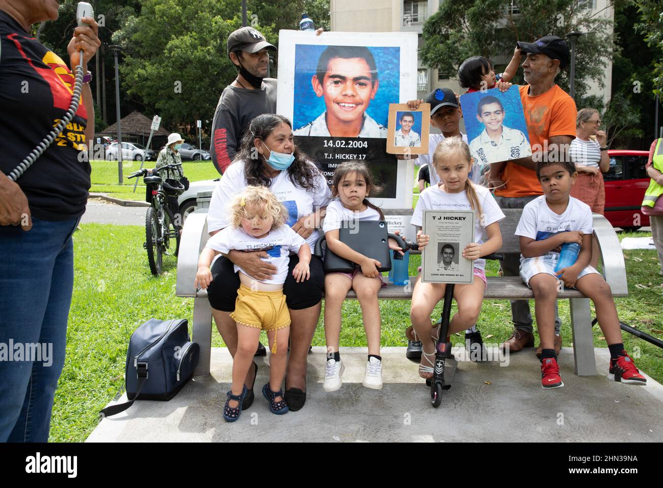 Sydney, Australia. 14 February 2022. Supporters assembled in TJ Hickey ...