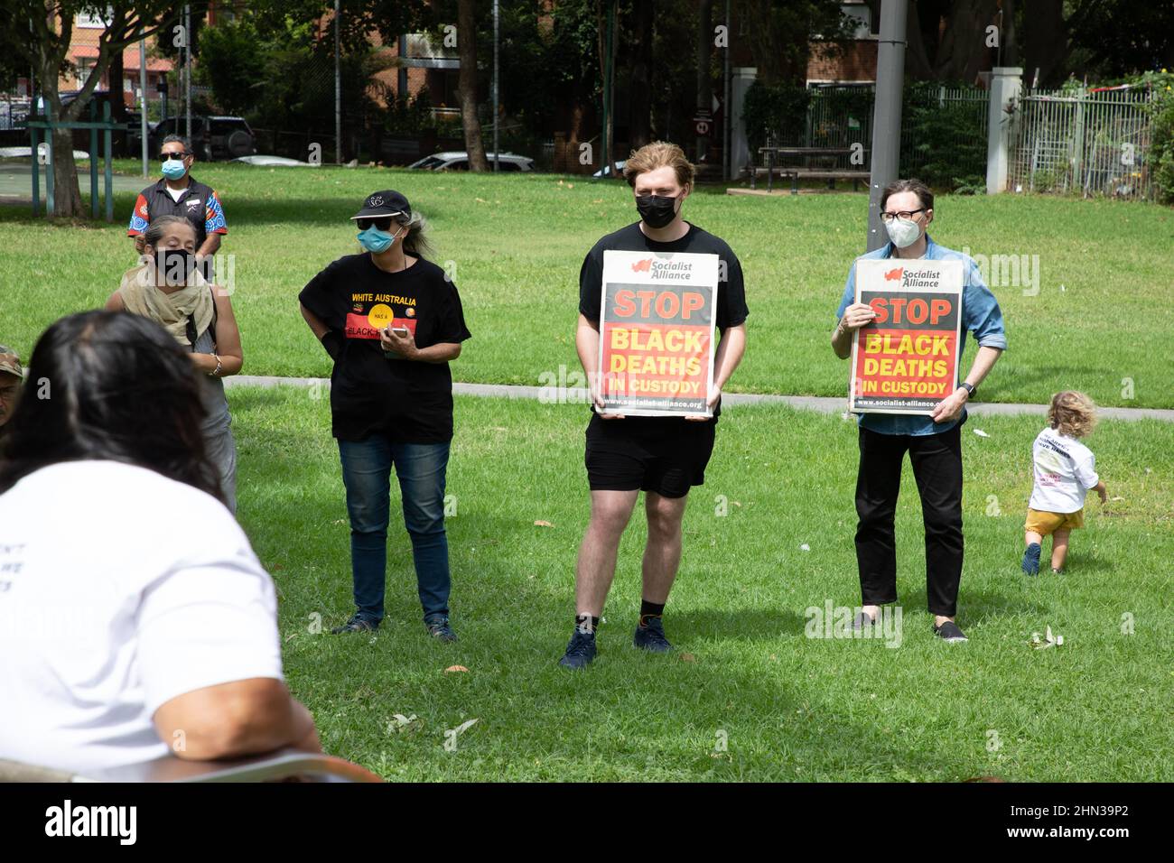 Sydney, Australia. 14 February 2022. Supporters assembled in TJ Hickey ...