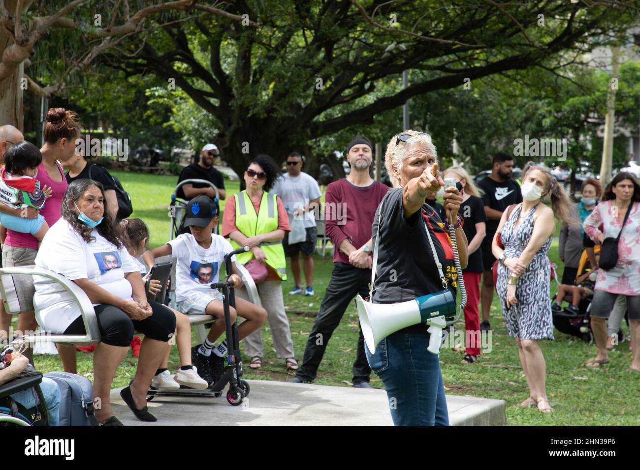 Sydney, Australia. 14 February 2022. Supporters assembled in TJ Hickey ...