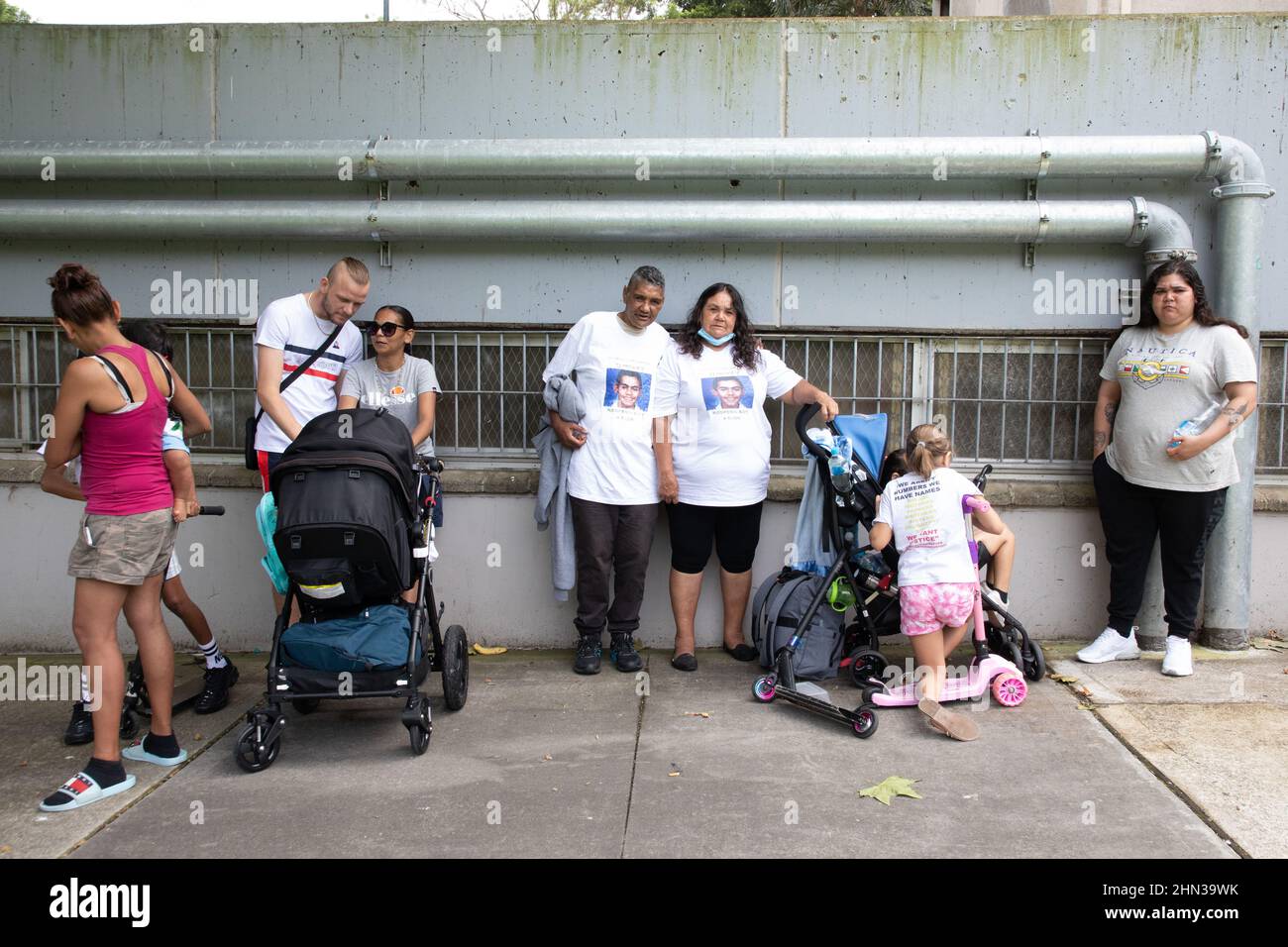 Sydney, Australia. 14 February 2022. Supporters assembled in TJ Hickey ...