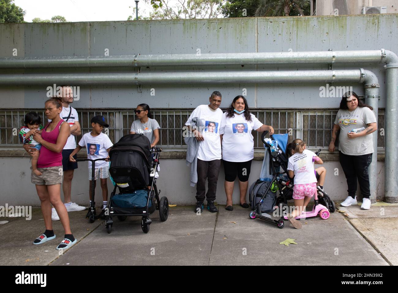Sydney, Australia. 14 February 2022. Supporters assembled in TJ Hickey ...
