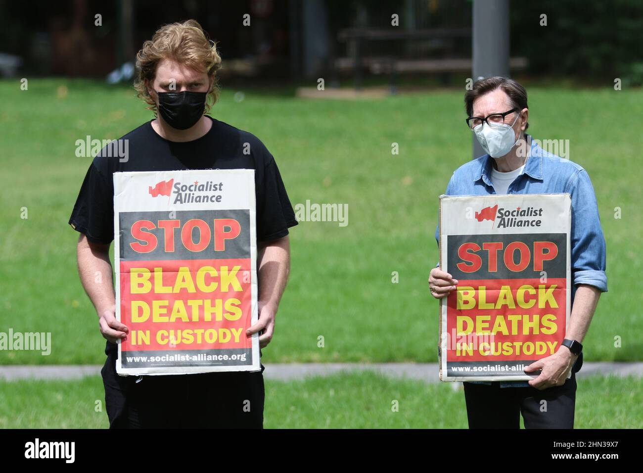 Sydney, Australia. 14 February 2022. Supporters assembled in TJ Hickey ...