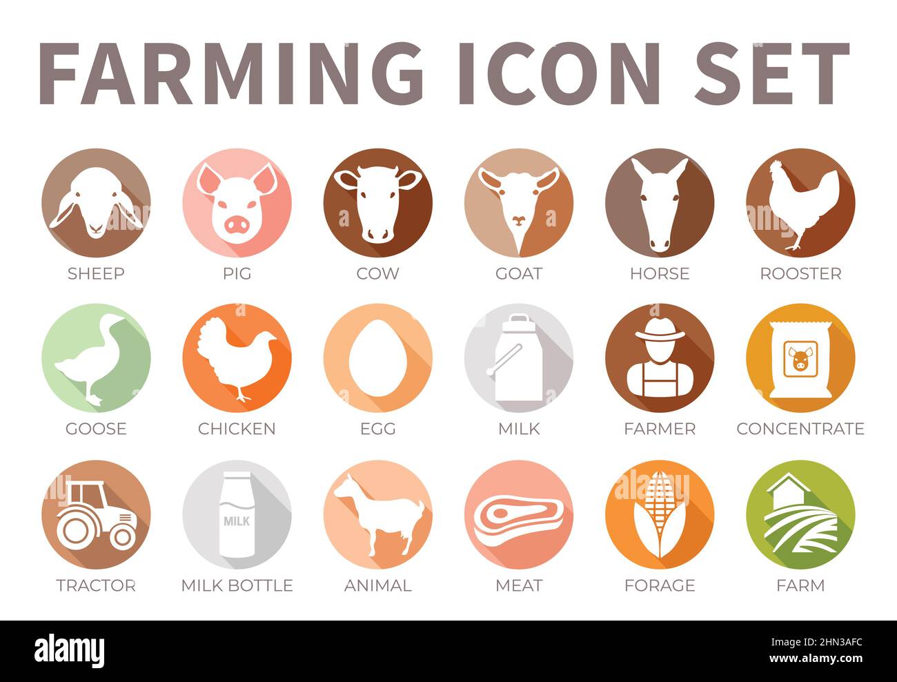 Farm m animals Stock Vector Images - Alamy